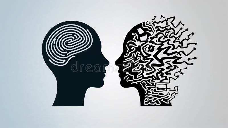 Chaotic Mind Illustration, Chaos in Thoughts Concept Stock Illustration - Illustration of mental ...