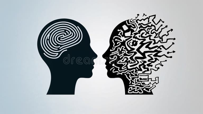 Chaotic Mind Illustration, Chaos in Thoughts Concept Stock Illustration ...