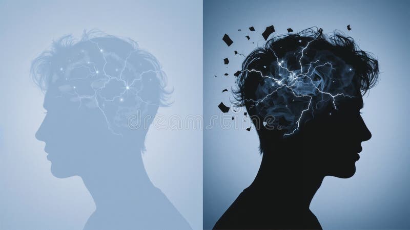 Chaotic Mind Illustration, Chaos in Thoughts Concept Stock Illustration ...