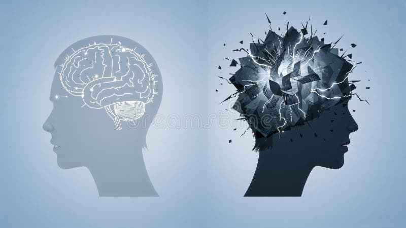 Chaotic Mind Illustration, Chaos in Thoughts Concept Stock Illustration ...