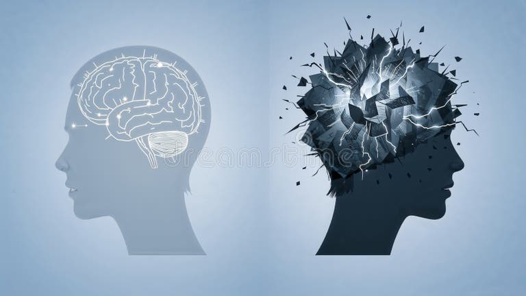 Chaotic Mind Illustration, Chaos in Thoughts Concept Stock Illustration ...