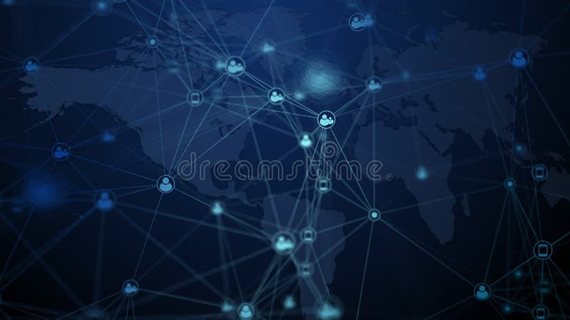 Chaotic Movement of Icons of Internet Users and Gadgets Connected by ...