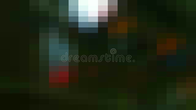 Chaotic Movement of Pixel Lights on the Black Screen. Stock Video ...