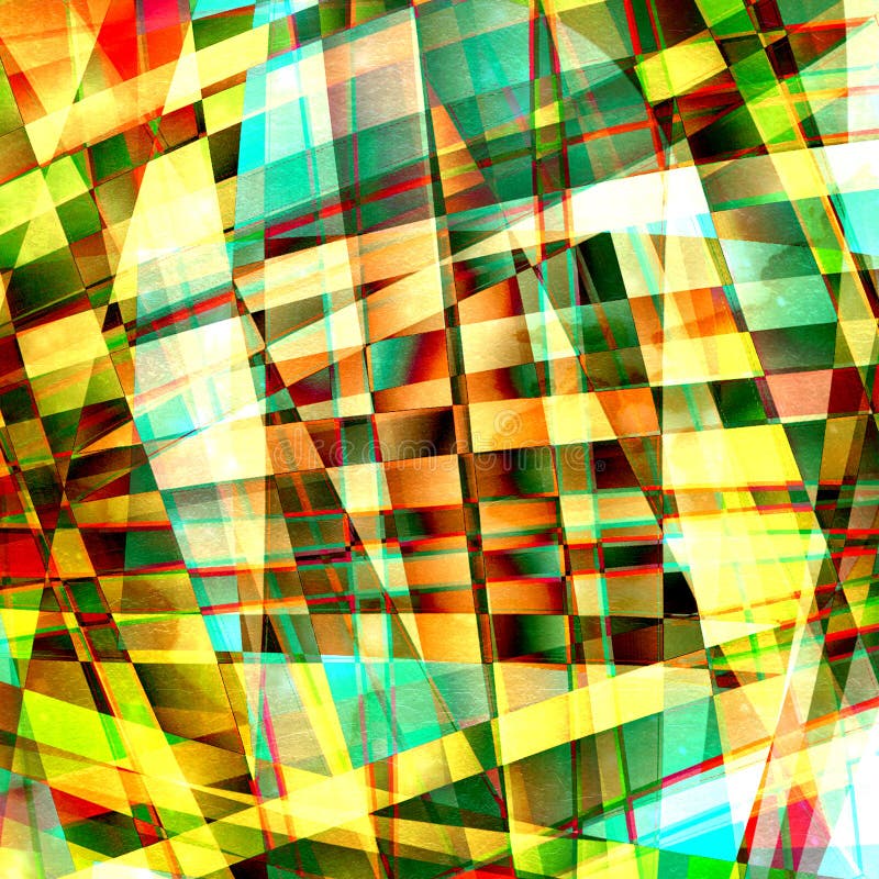 Chaotic Pattern with Colorful Translucent Curved Lines Stock ...