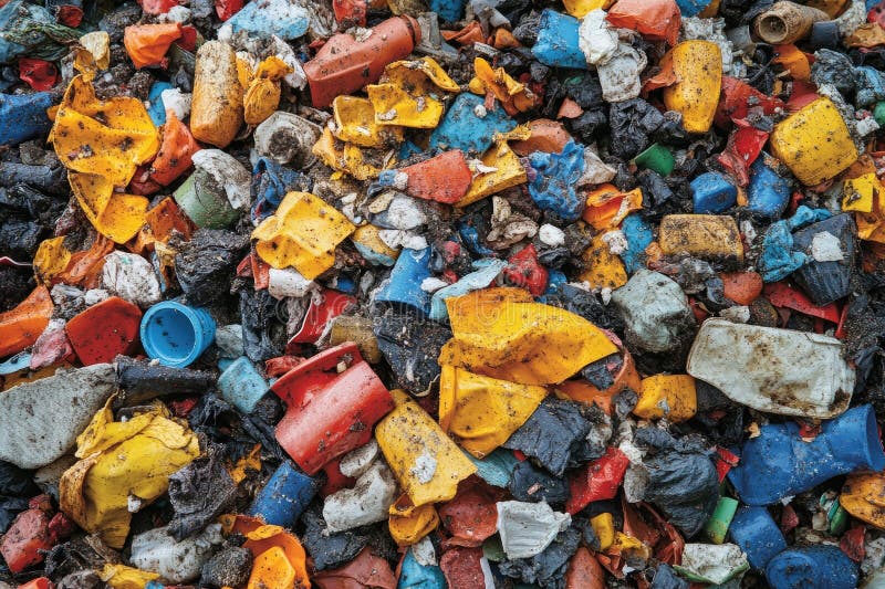 Pile of Colorful Plastic Waste, Environmental Pollution Crisis Stock ...