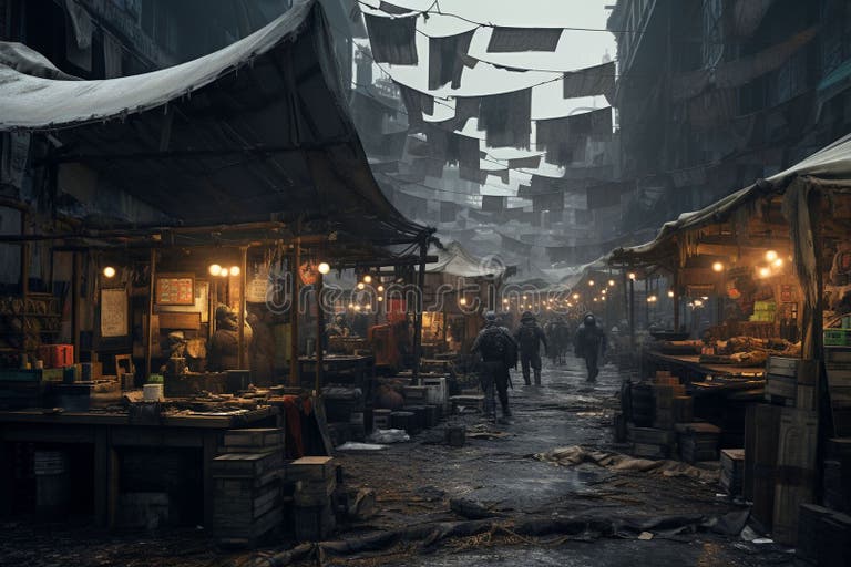 Postapocalyptic Marketplace Stock Illustrations – 32 Postapocalyptic ...