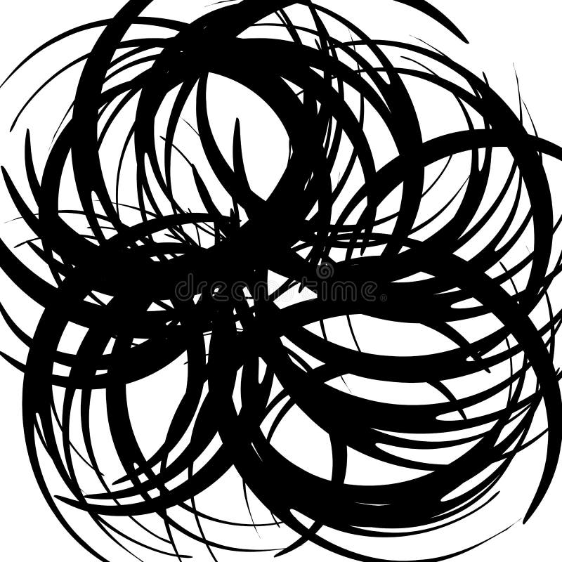 Chaotic Random Curved Lines. Abstract Artistic Pattern, Background ...