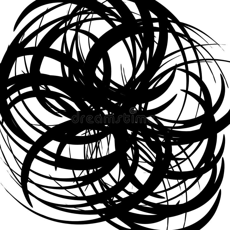 Chaotic Random Curved Lines. Abstract Artistic Pattern, Background ...