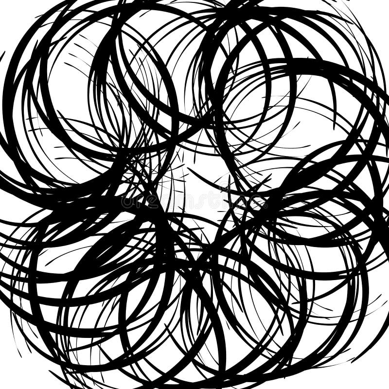 Chaotic Random Curved Lines. Abstract Artistic Pattern, Background ...