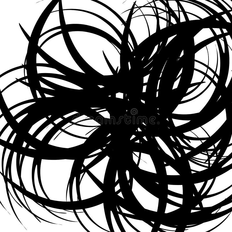 Chaotic Random Curved Lines. Abstract Artistic Pattern, Background ...