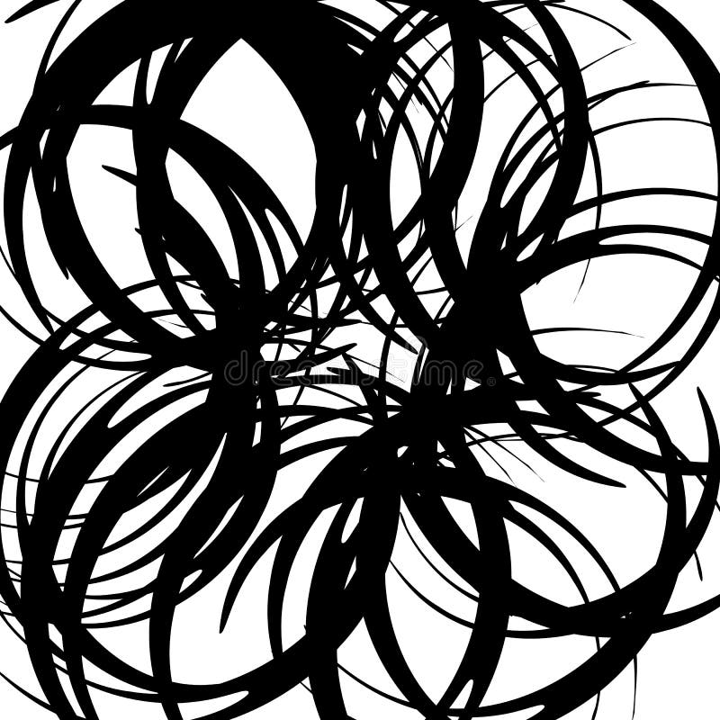 Chaotic Random Curved Lines. Abstract Artistic Pattern, Background ...