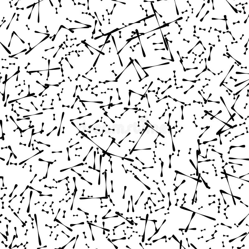 Chaotic Random Scattered Shapes. Abstract Geometric Pattern Stock ...