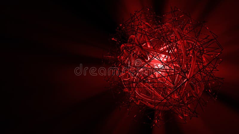 Chaotic Red Abstract Background.3d Render Stock Illustration ...