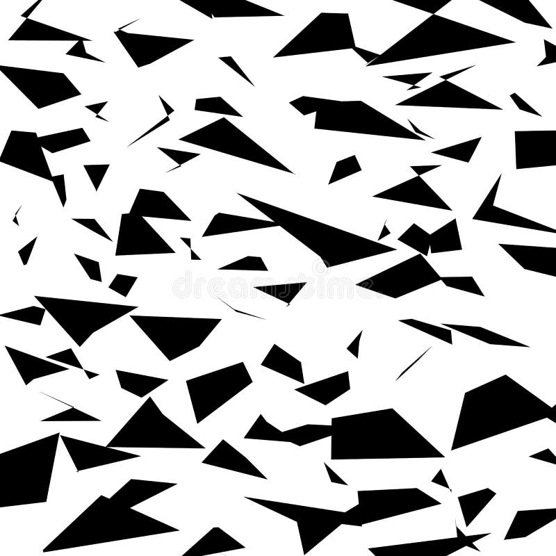 Chaotic, Rough Texture. Random Pattern with Scattered Edgy Shape Stock ...