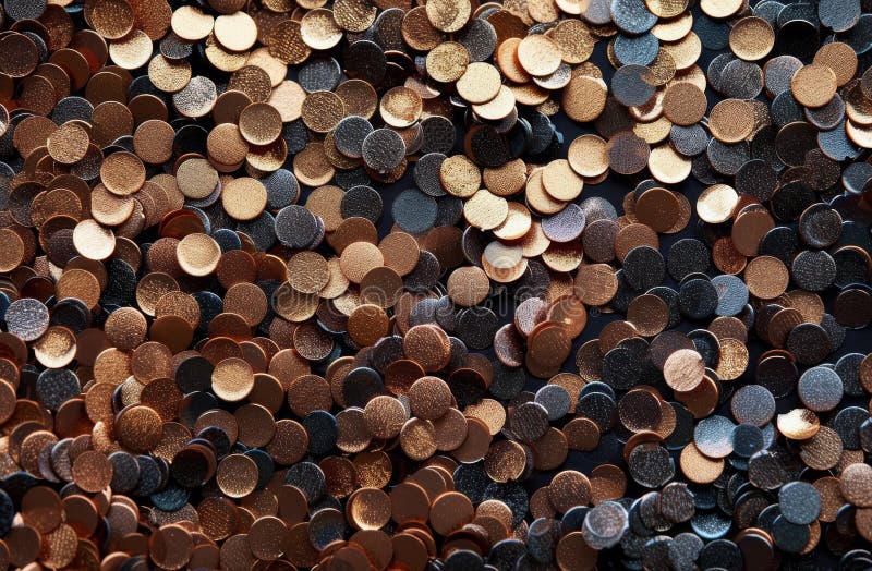 Chaotic Scatter of Coins stock image. Image of coins - 315509485