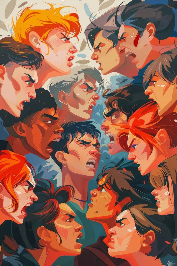 A Chaotic Scene of People Arguing and Insulting Each Other in a Comment ...