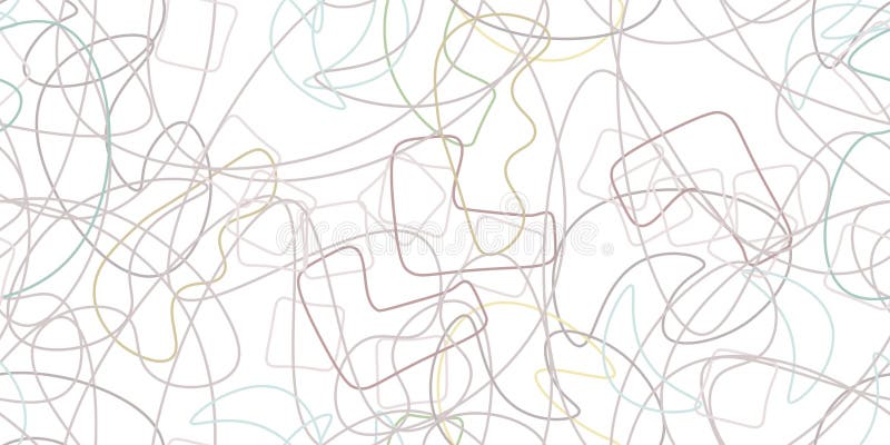 Chaotic Simple Seamless Pattern Textile One Line Stock Illustration ...