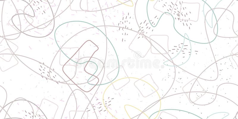 Chaotic Simple Seamless Pattern Textile One Line Stock Illustration ...