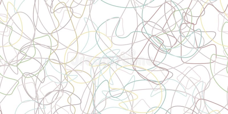 Chaotic Simple Seamless Pattern Textile One Line Stock Illustration ...