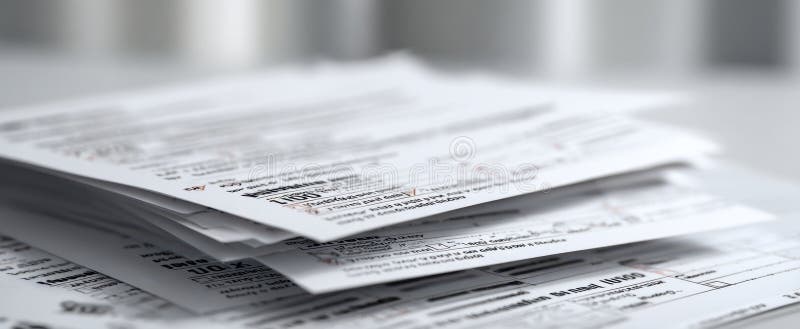 The Chaotic Stack of Paperwork Highlighting Important Office Documents ...