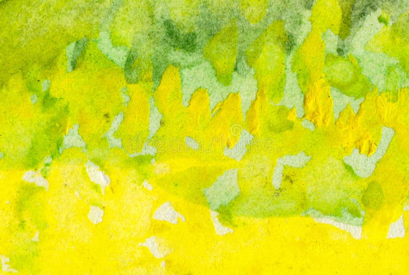 Strokes of Yellow Water-colour are on a Paper. Texture Stock ...