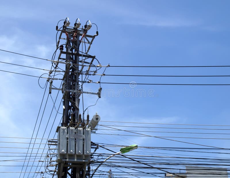 Chaotic Wire Communications Stock Image - Image of scene, energy: 24776597