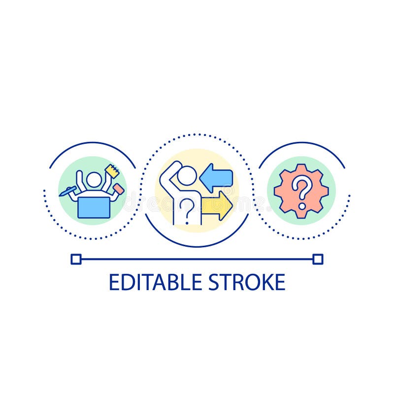 Chaotic Work Process Loop Concept Icon Stock Vector - Illustration of ...