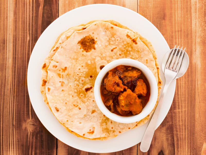 Chapati stock image. Image of indian, cuisine, plate - 24750743