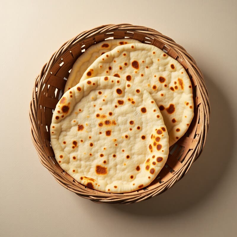 Chapati Roti Home Made Food Stock Photo - Image of snack, delicious ...