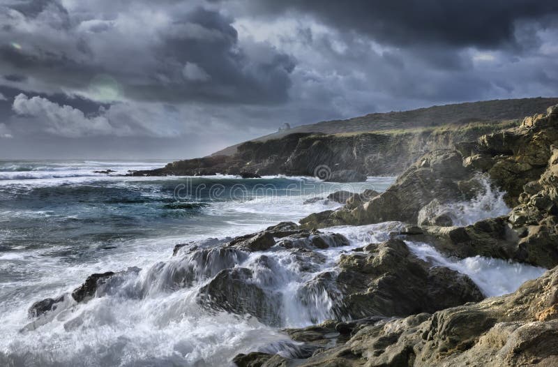Staffa Shore stock photo. Image of storm, coastline, shore - 6143634