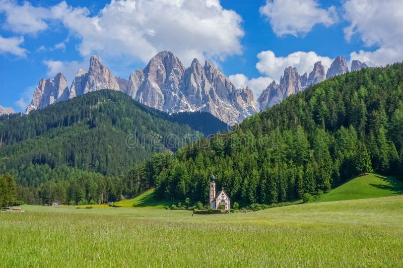 Green Valley in the Swiss Alps Stock Photo - Image of landmark, high ...