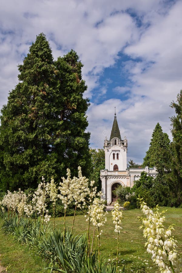 Chapel with Bell Tower among the Trees in the Park Stock Photo - Image ...