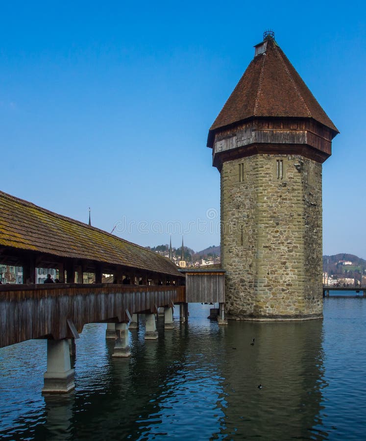 Chapel Bridge, Lucern editorial image. Image of city - 67286125