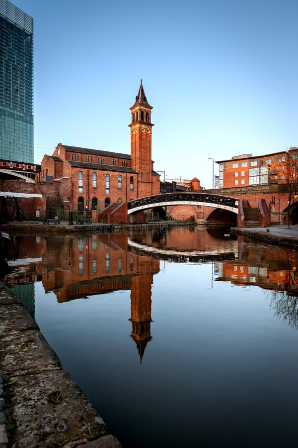 Chapel on Canals of Castlefield Manchester Stock Image - Image of ...