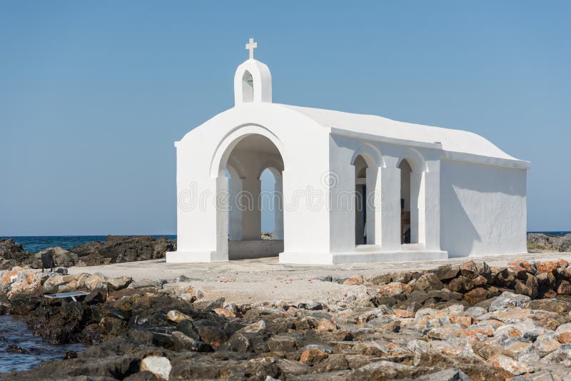 Chapel of st. Nicholas stock photo. Image of crete, path - 138523352