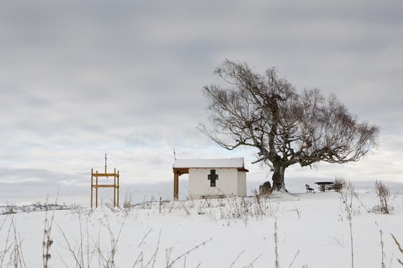 Chapel and the tree stock image. Image of privacy, christianity - 28682389