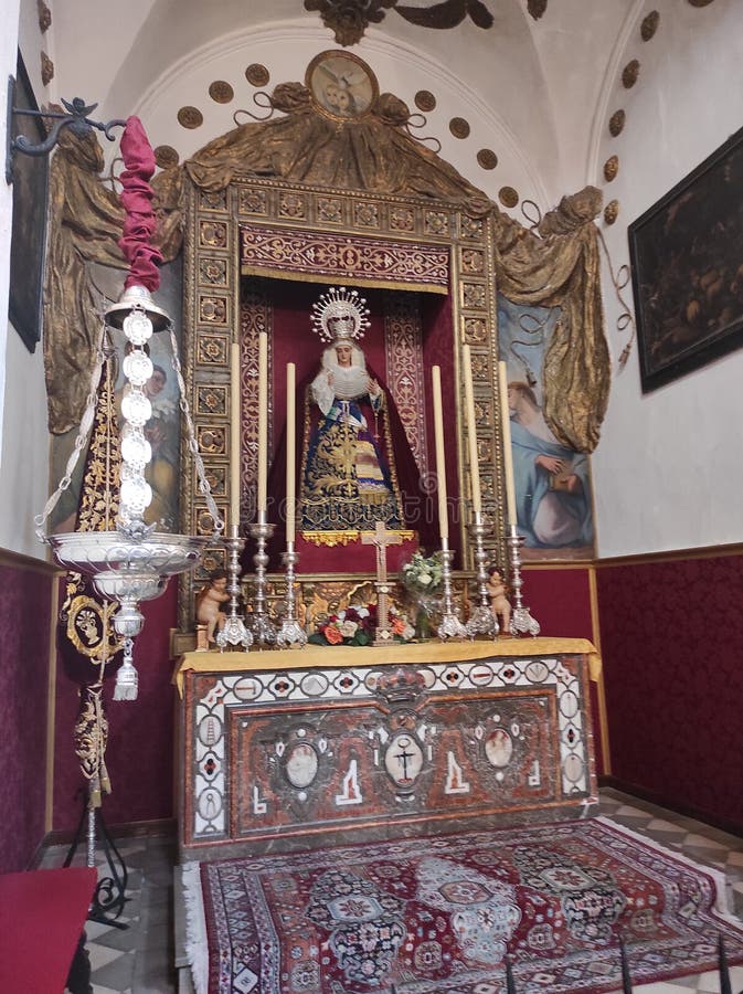 Virgin Altar-san Anton Church-granada Editorial Photography - Image of ...