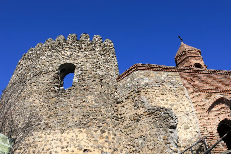 Chapel Wall in Signagi Town Stock Photo - Image of culture ...