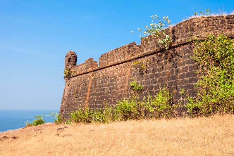 Chapora Fort in Goa stock image. Image of tower, vagator - 89569447