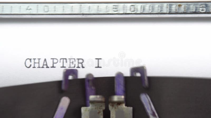 Chapter Four Phrase Closeup Being Typing and Centered on a Sheet of ...