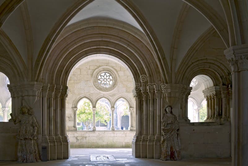 Chapter House of Alcobaca Monastery Stock Photo - Image of sculpture ...