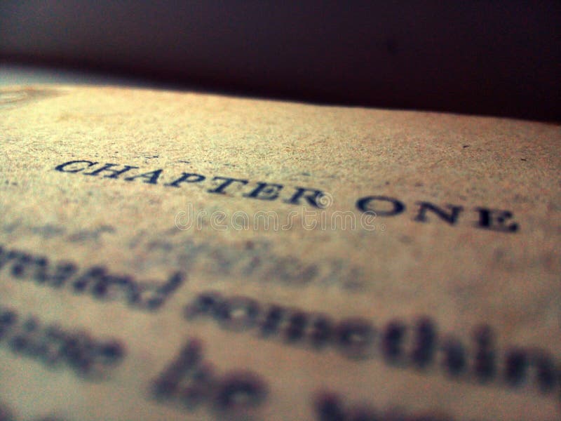 Chapter One Book Page stock image. Image of text, calligraphy - 278354647