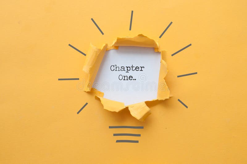 Chapter One, Light Bulb Paper Reveal Concept Stock Image - Image of ...