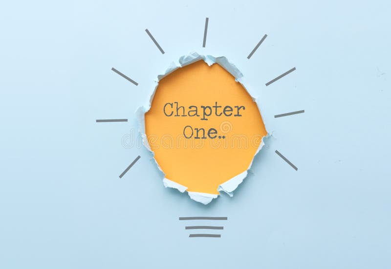 Chapter One, Light Bulb Paper Reveal Concept Stock Photo - Image of ...