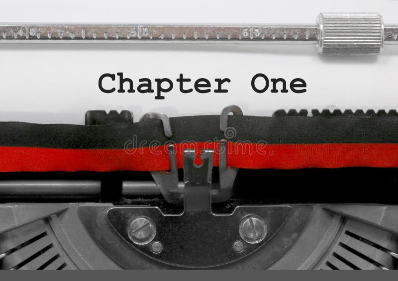 Chapter One by the Old Typewriter on White Paper Stock Photo - Image of ...