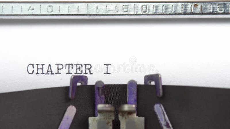 Chapter Two Phrase Closeup Being Typing and Centered on a Sheet of ...