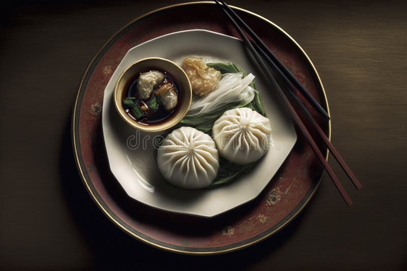 Char Sui Chinese Meal, Generative Ai Stock Illustration - Illustration ...