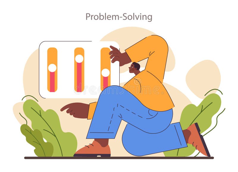 Character Adaptability and Flexibility. Employee with Problem Solving ...