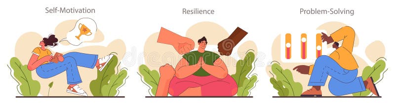 Character Adaptability and Flexibility Set. Quick Respond To Changes ...