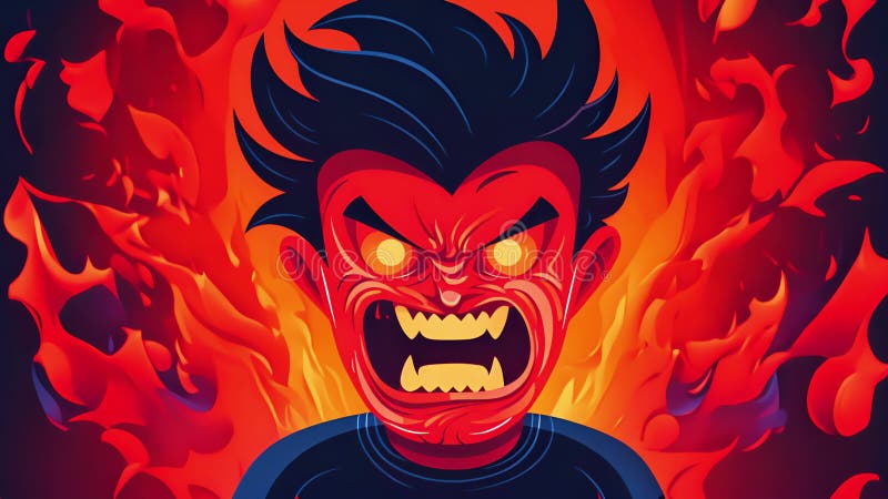 A Character with Anger Issues Visualizes Their Stock Footage - Video of ...